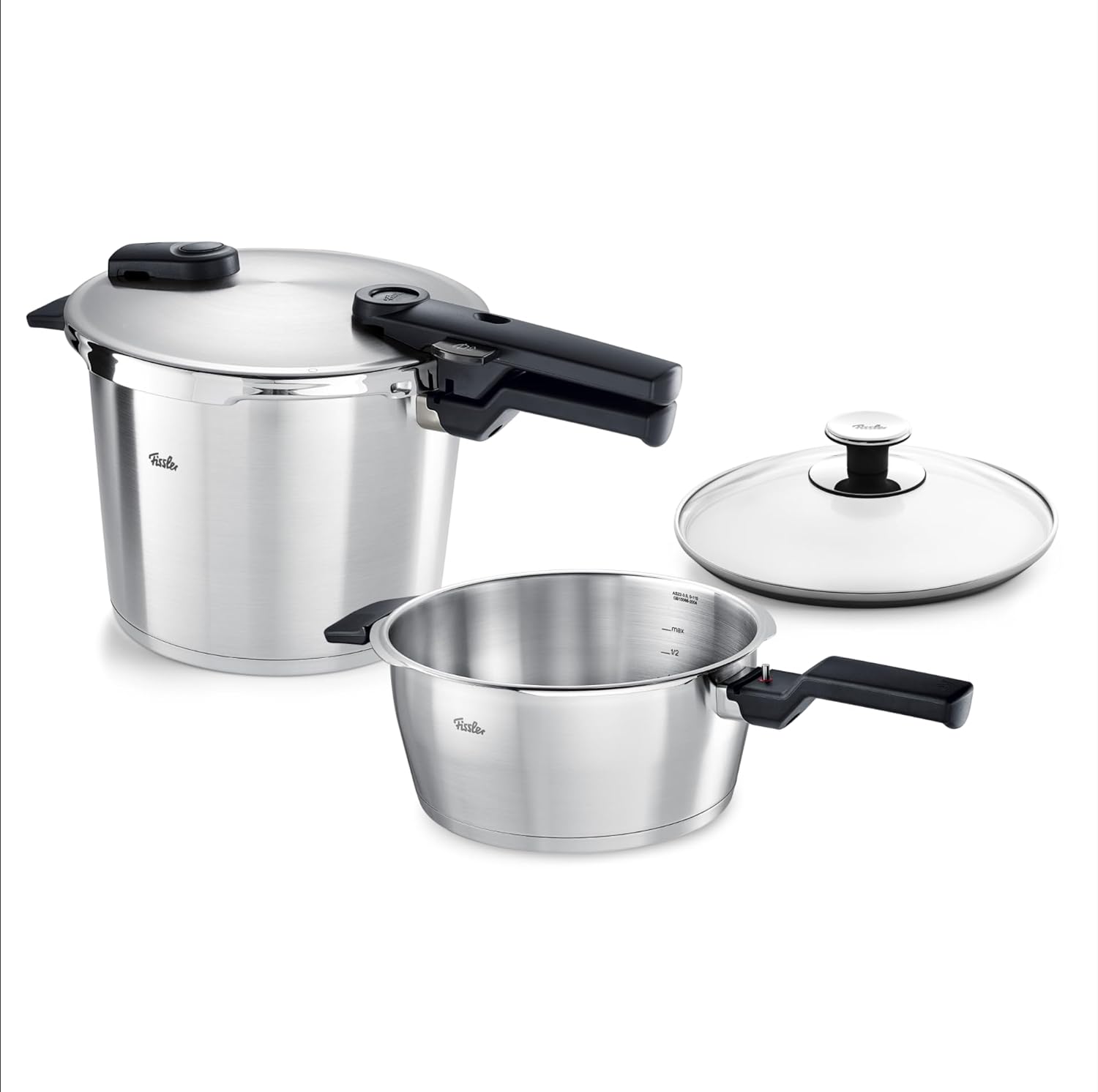 Fissler Vitaquick Premium / Schnellkochtopf-Set, 2-teilig (2 Schnellkochtöpfe mit gemeinsamen ...
