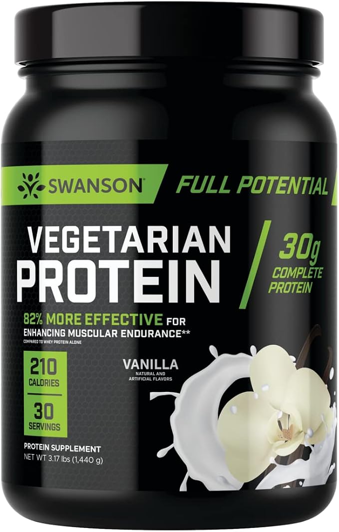 Amazon.com: Swanson Full Potential Vegetarian Protein - Vanilla Flavor ...