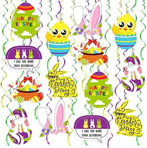 Amazon.com: Easter Hanging Swirl Decorations - Pack of 36 | Easter ...