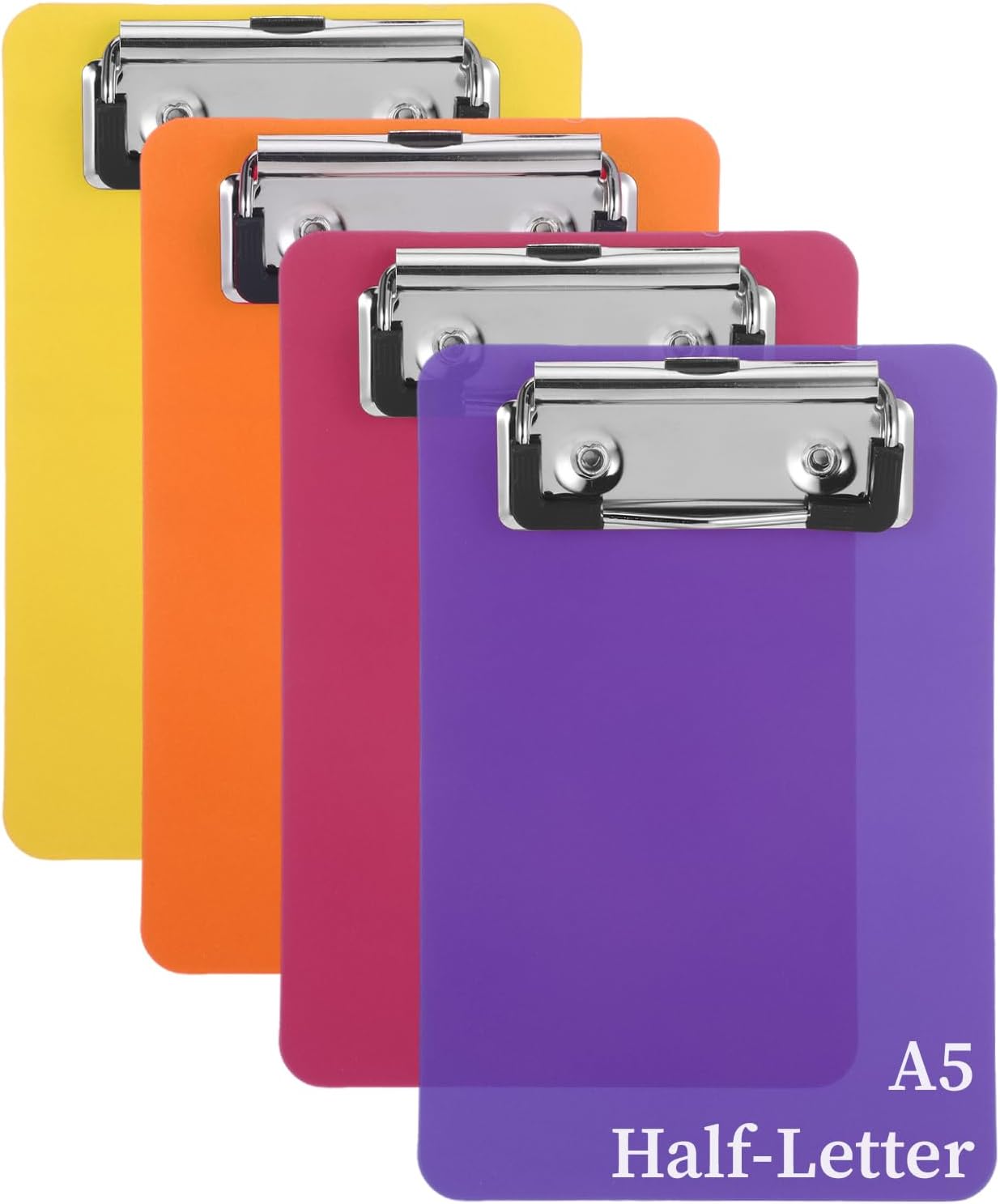 Amazon.com: 4 Pack Small Clipboards 6" X 9", A5 Size Mini Clipboard ...