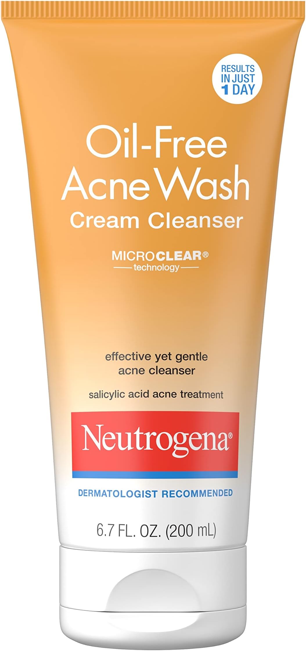 Amazon.com: Neutrogena Oil-Free Acne Face Wash Cream Cleanser with 2% ...