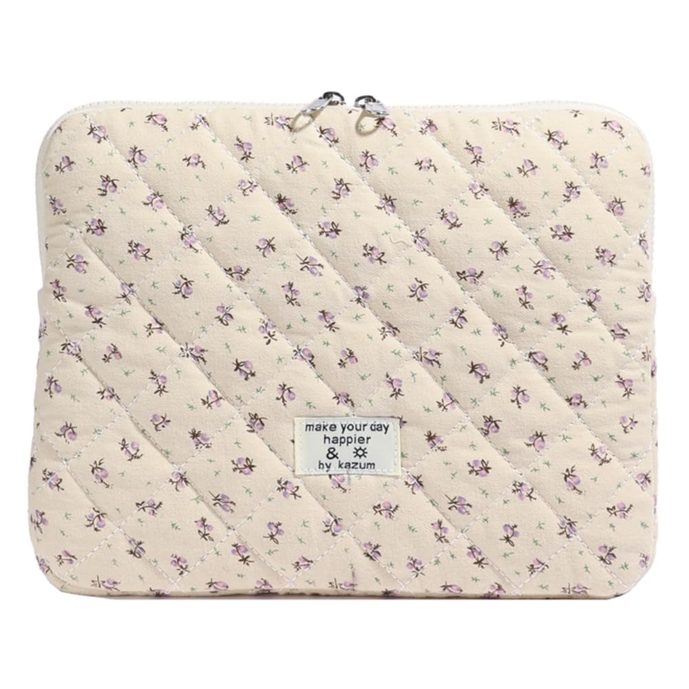 AZURAOKEY Puffy Laptop Sleeve Cute Computer Bag Case, 11 Inch Flower ...
