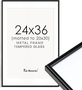 Amazon.com - Fun Memories 24x36 Metal Frame in Black, 24 x 36 Poster ...