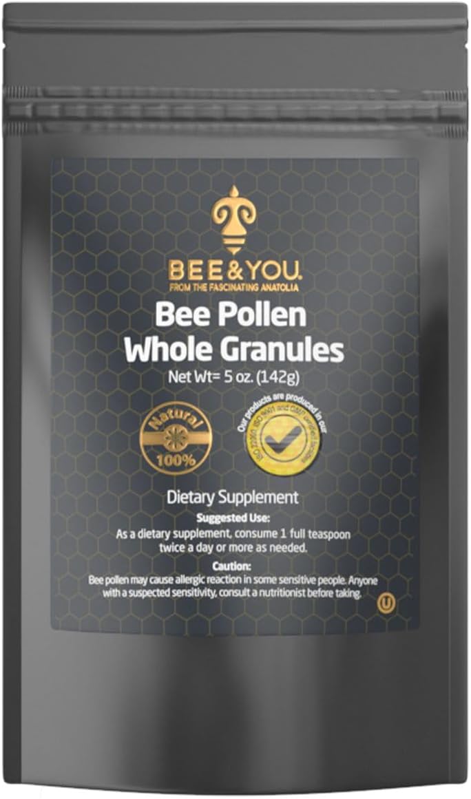 Amazon.com: Bee and You Bee Pollen Granules, 16oz (1lb) Bag, 100% Pure ...