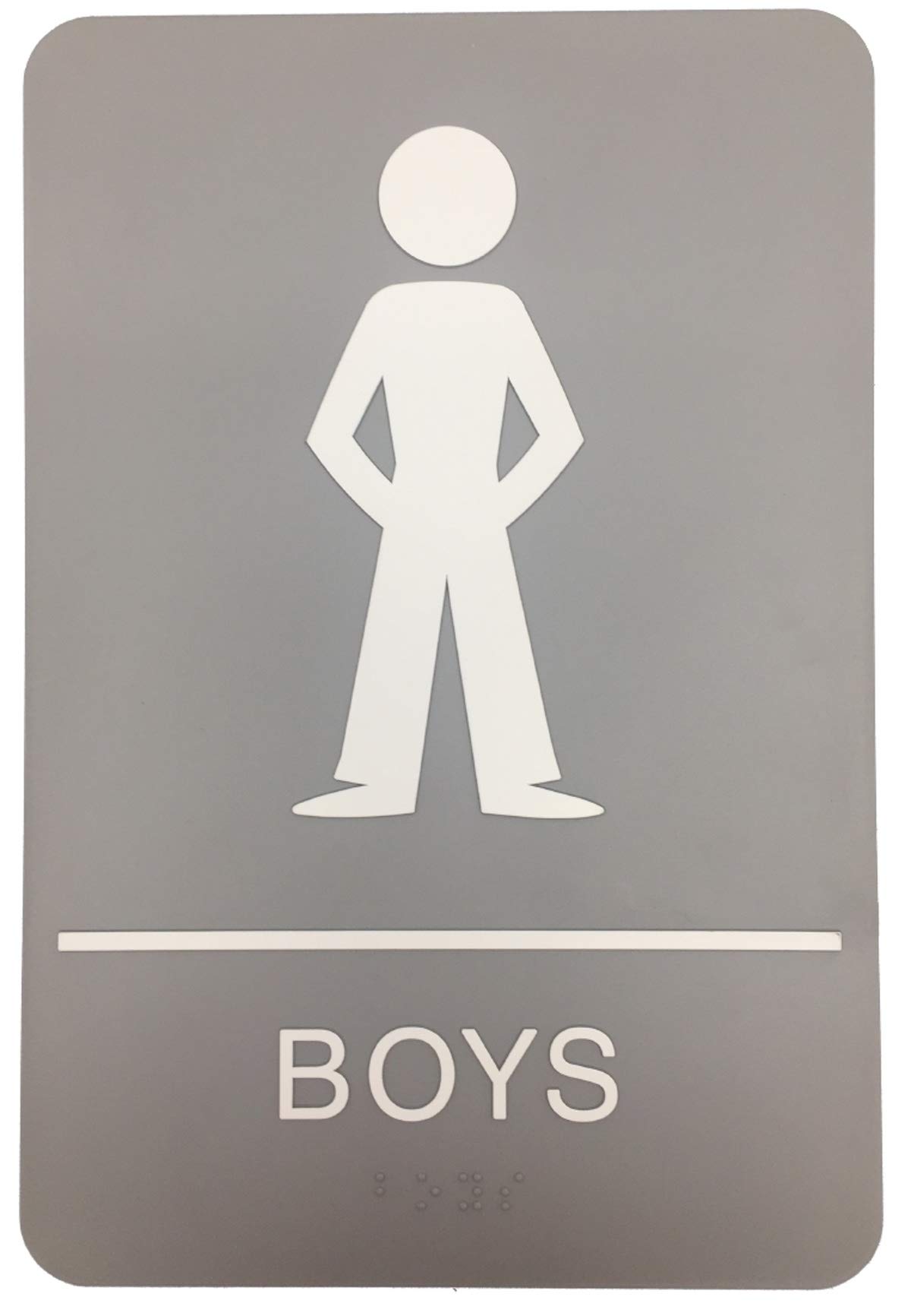 Buy Boys ADA Compliant Restroom Sign - Includes Adhesive Tape and ...