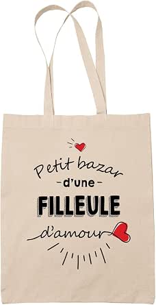 Planetee Sac Tote Bag Petit Bazar d'une Filleule d'amour | Idée Cadeau ...