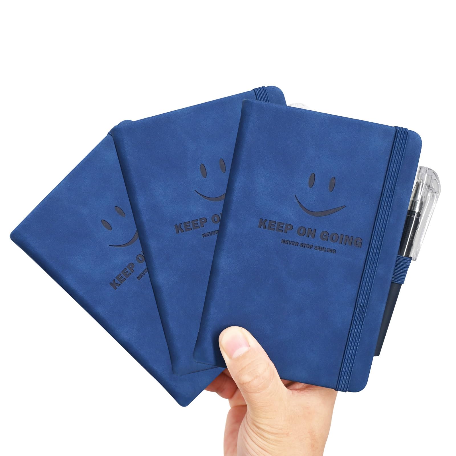 Amazon.com : DueHoppee 3 Pcs Pocket Notebooks with Pens,Smiley Journal ...