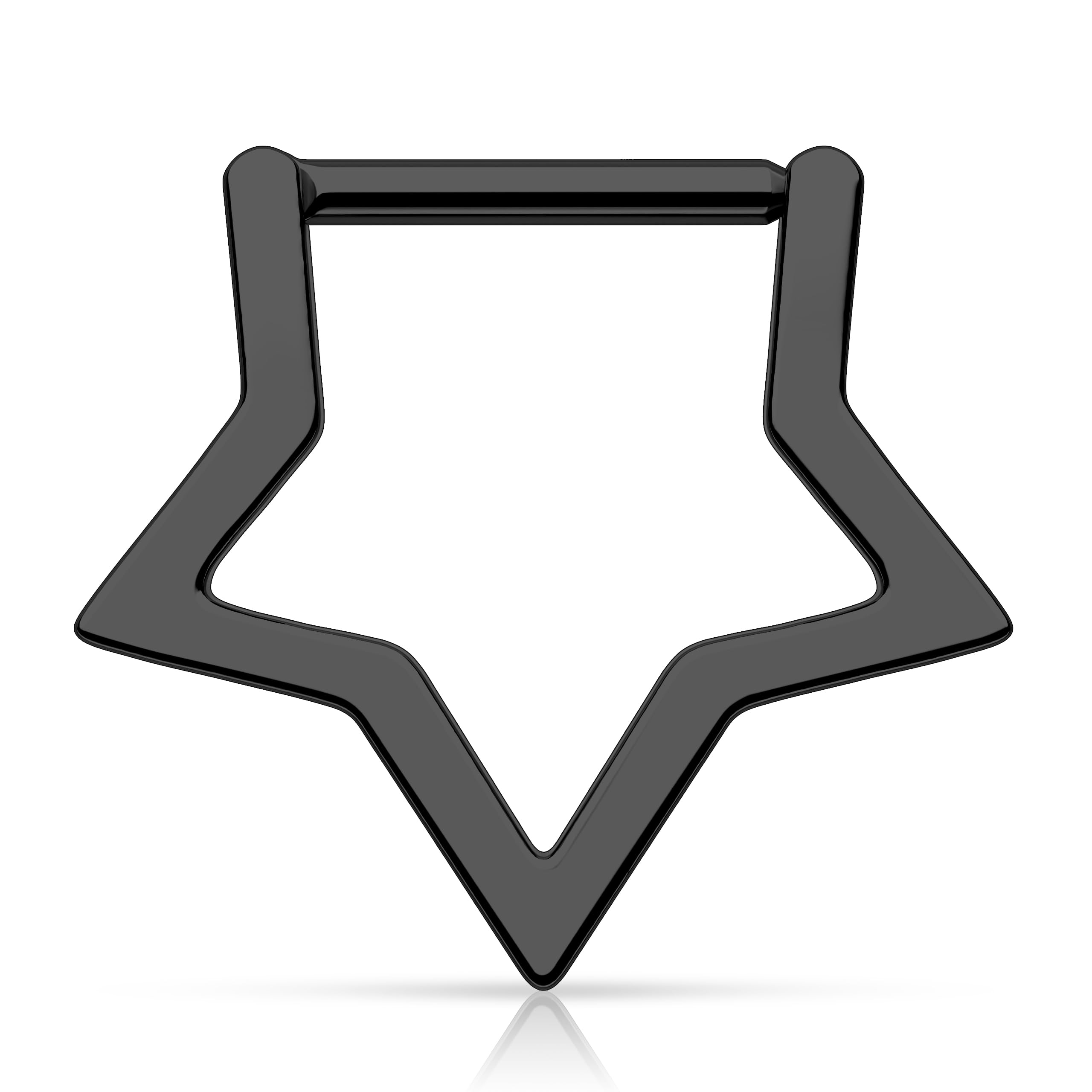 Amazon.com: Melighting Star Septum Ring 16G Black Septum Jewelry ...