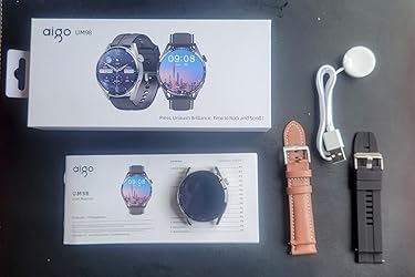 Amazon.com: aigo Smart Watch for Men Women,Bluetooth Calling,11+ Exercise Modes,Health Fitness ...