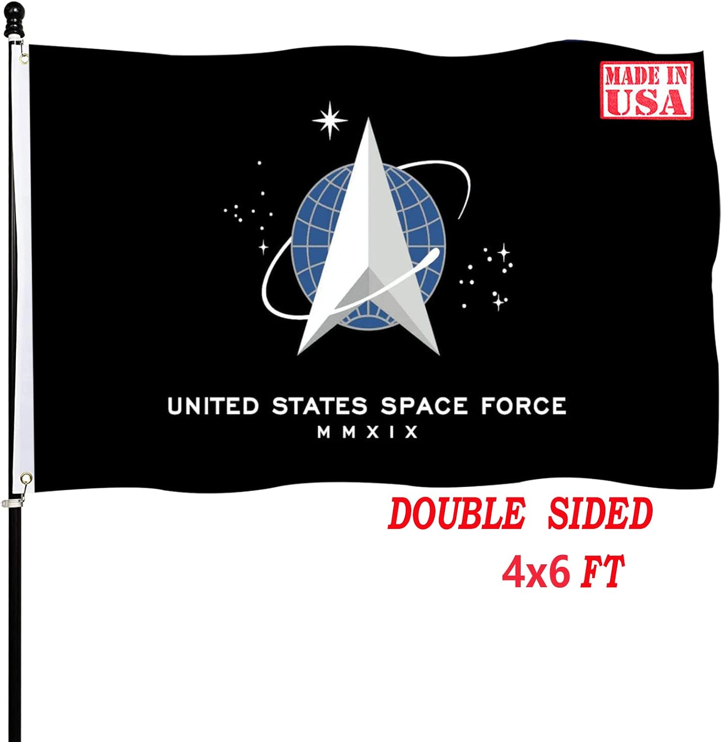 Amazon.com : US Space Force Flag 4X6 Outdoor Double Sided Vivid Color ...