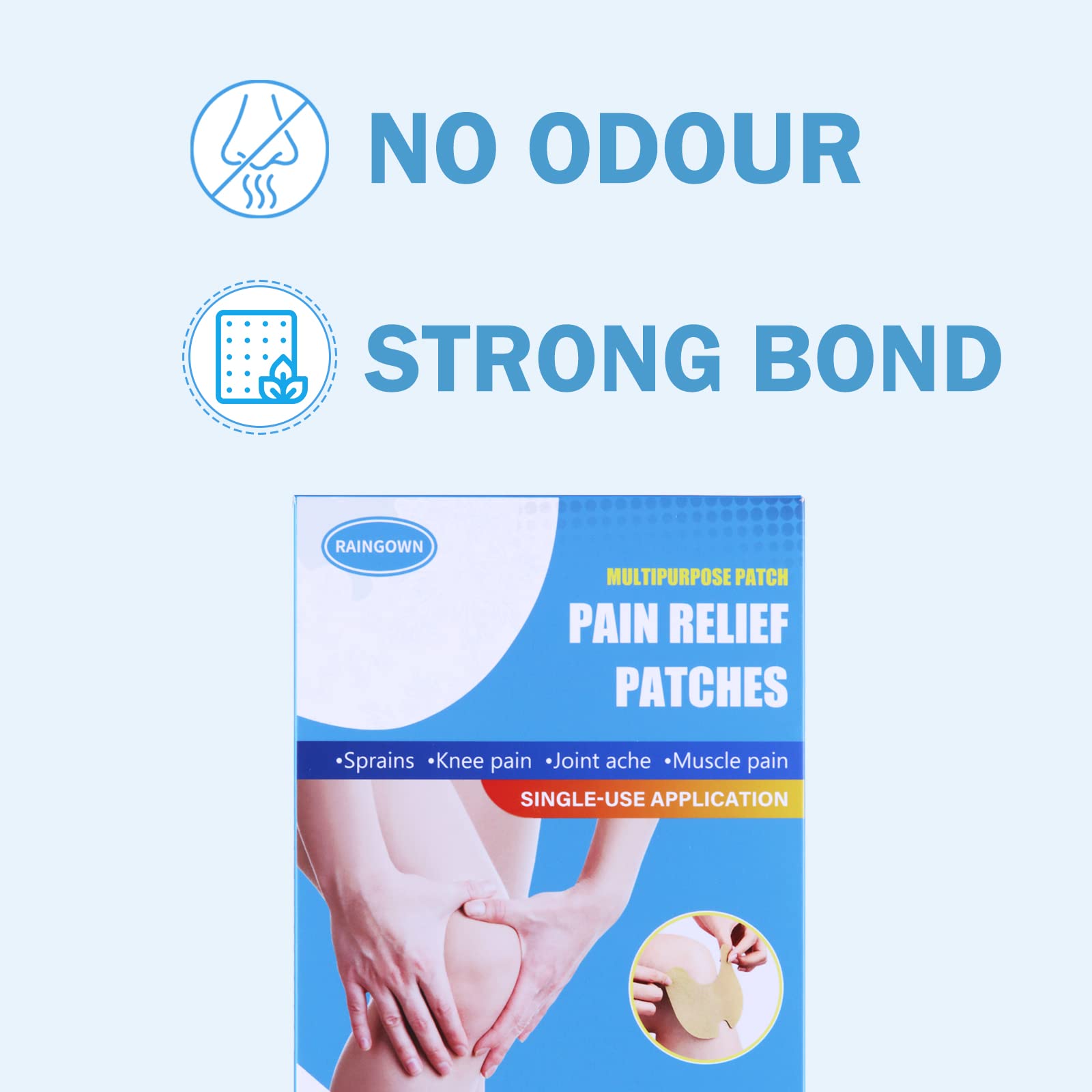 Knee Pain Relief Patches - 90 Count Natural Herbal Plasters for Knee ...