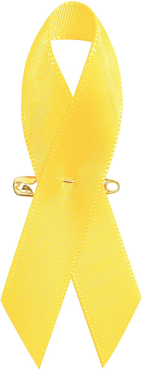 Amazon.com: Curvier 100PCS Yellow Satin Ribbons Lapel Pins for ...