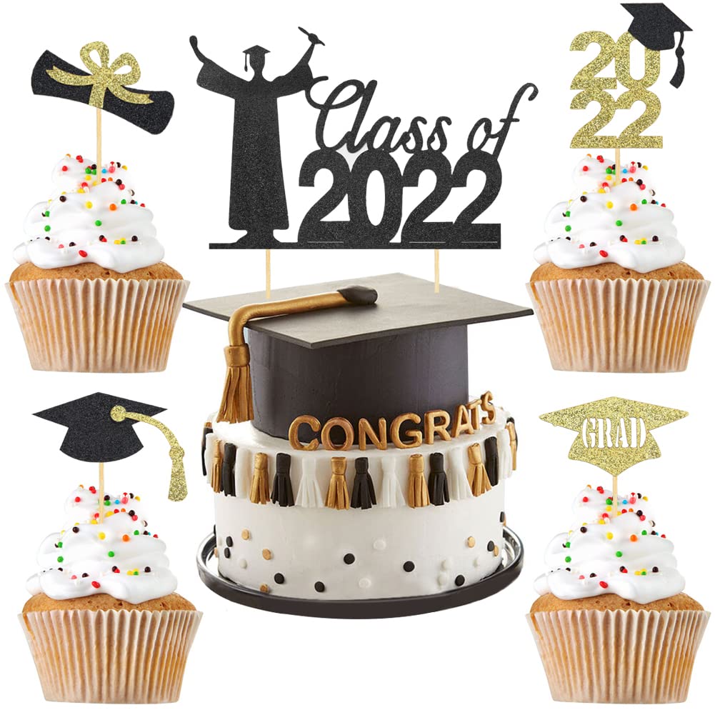 Cake Topper Graduation 13 Pcs Cupcake Toppers Set Congratulations Cake ...
