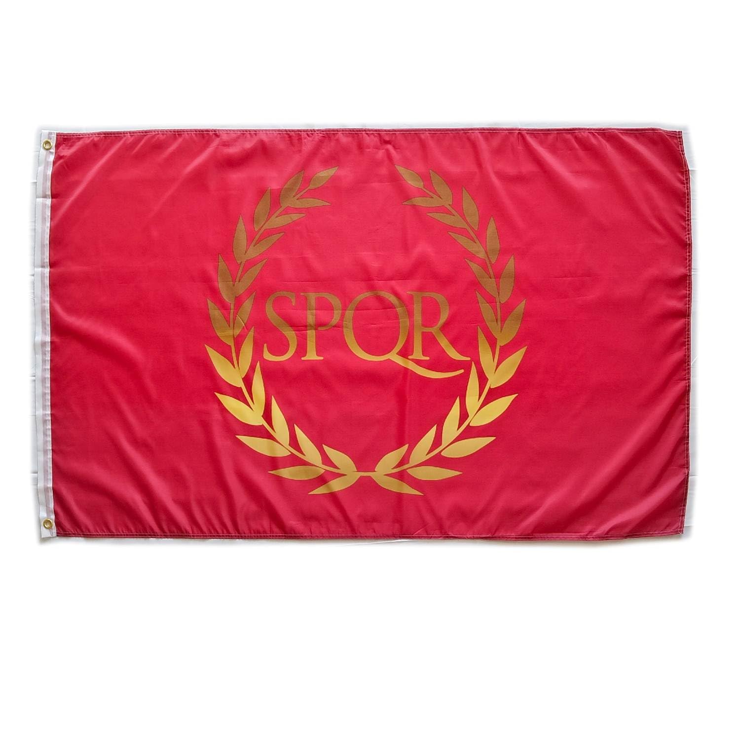 Flag of Roman Empire 150X90 cm for Stick – SPQR Flag – BigaMart