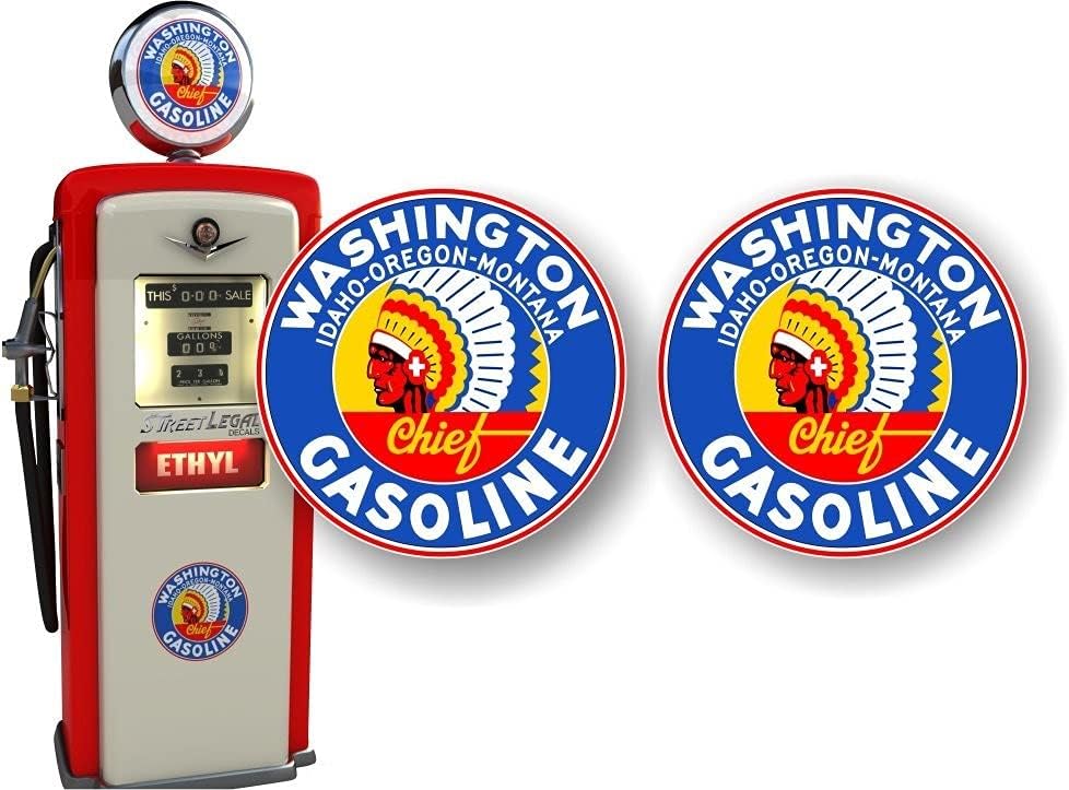 Amazon.com: 2 Vintage MDL# SINCGAS04 Antique Gas Pump 4" Decals Vintage ...