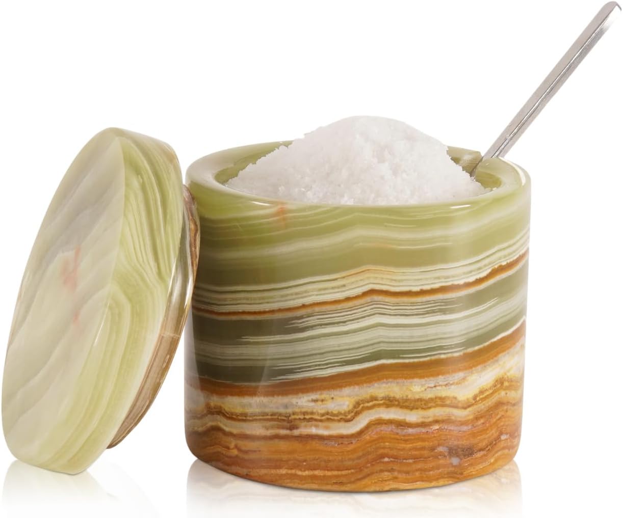 Amazon.com: BLAKE 'N' GREY Handcrafted Speckled Ceramic Salt Cellar ...