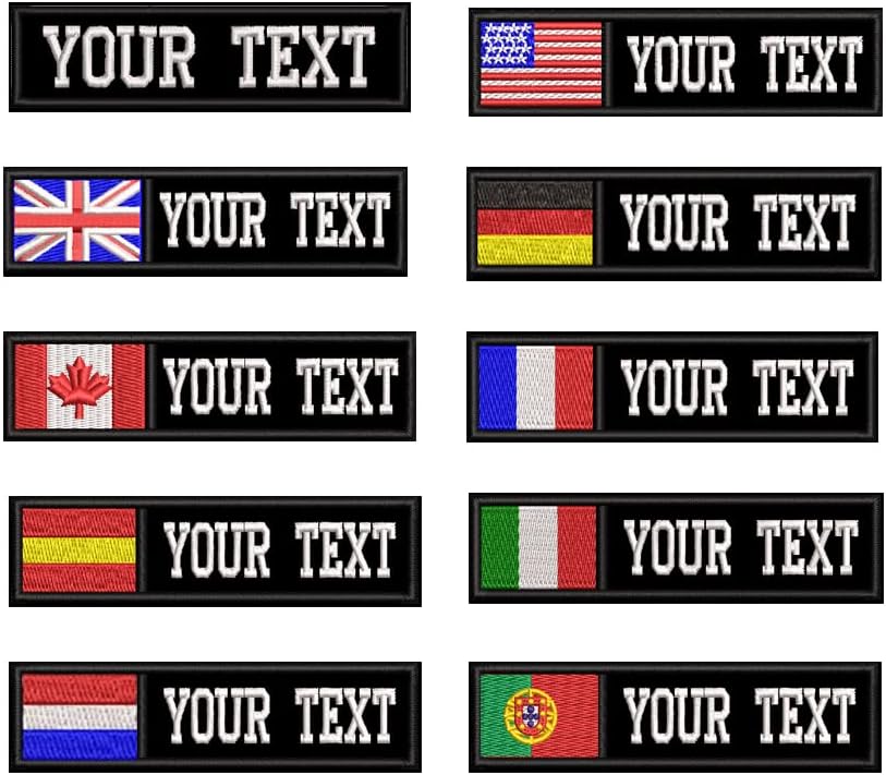 AI-NEEL 2 PCS Custom Military Name Patches Personalized Embroidery ...