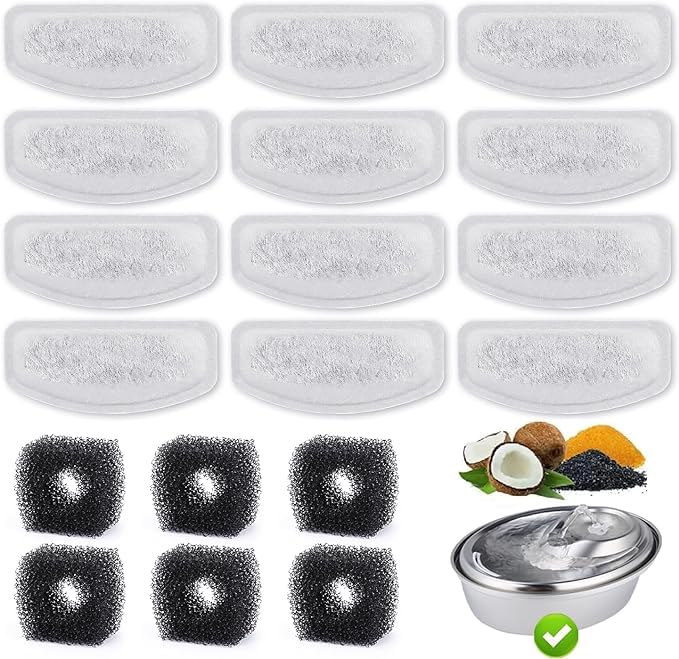 Amazon.com: 12 Pack Replacement Filters for D30 67oz/2L Automatic Pet ...