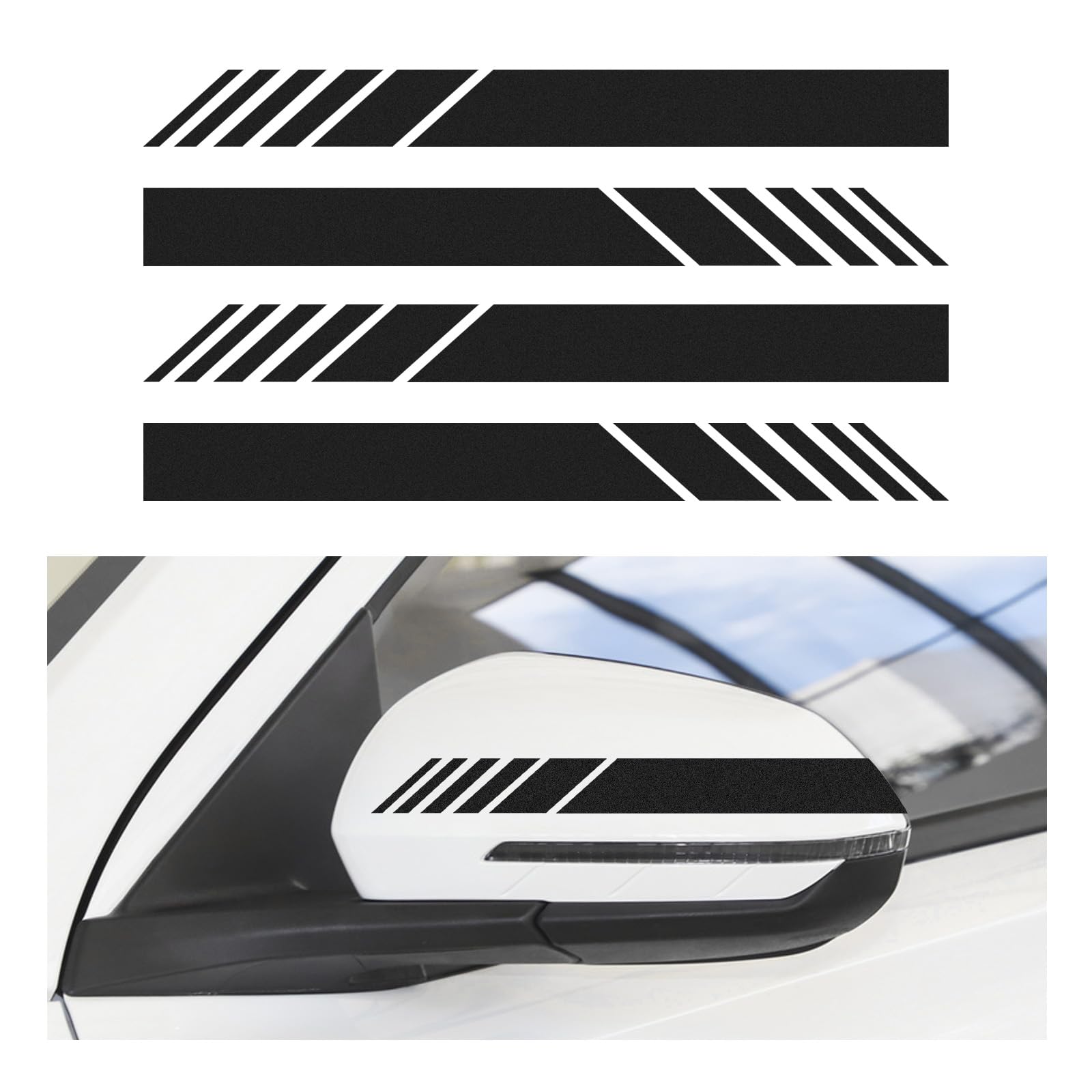 Amazon.com: Kewucn 4PCS Car Rear View Mirror Stickers, Waterproof Auto ...