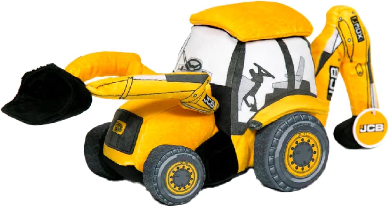 Officially Licensed JCB Backhoe Soft Toy - Cute Plush Toy for Kids and ...