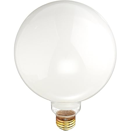 Satco S3004 120-Volt 150-Watt G40 Medium Base Light Bulb, Gloss White ...