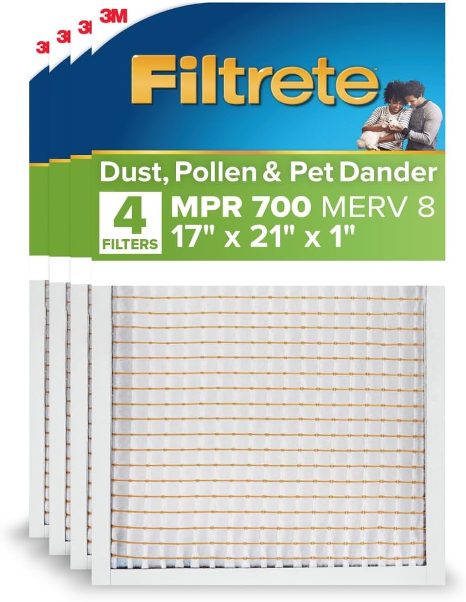 Filtrete 17.5X19.5X1 Air Filter, MPR 700, MERV 8, Clean Living Dust ...