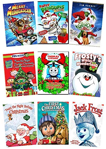 Amazon.com: Kids & Family 9-Movie Christmas DVD Collection: Merry ...
