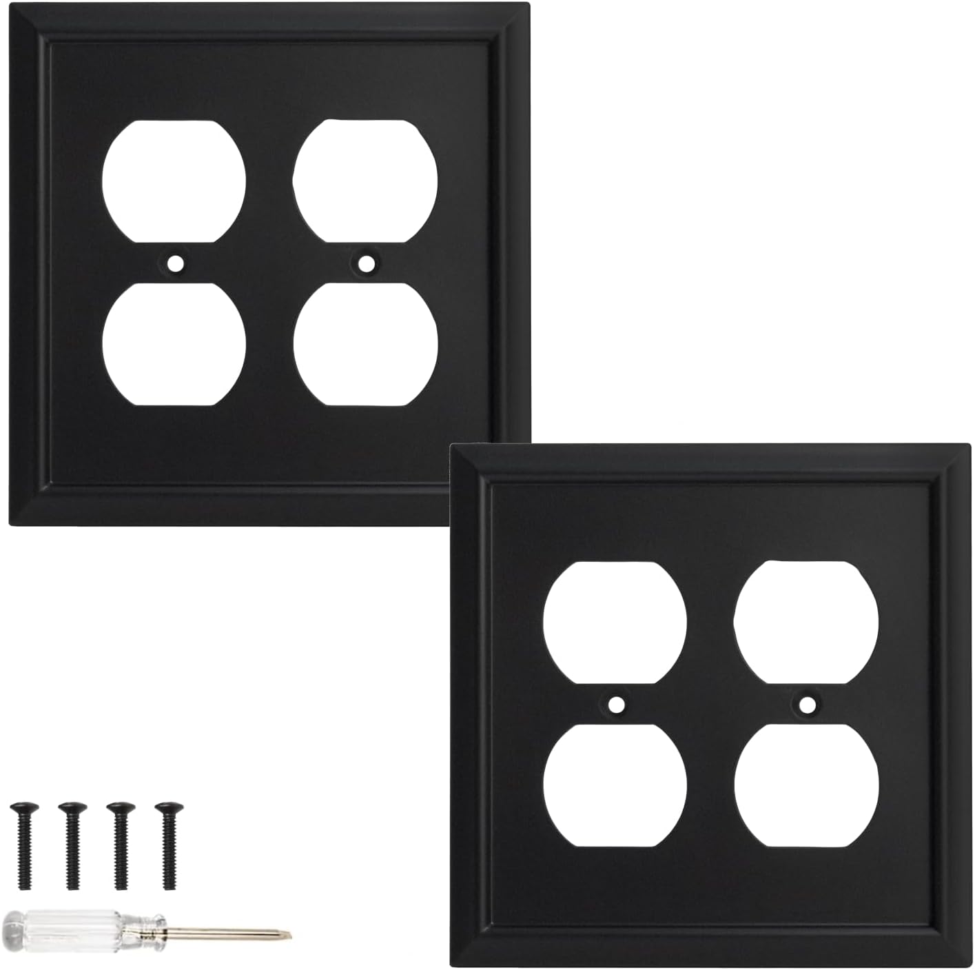 Wall Plate, Duplex Outlet Covers, Matte Black Light Switch Cover ...