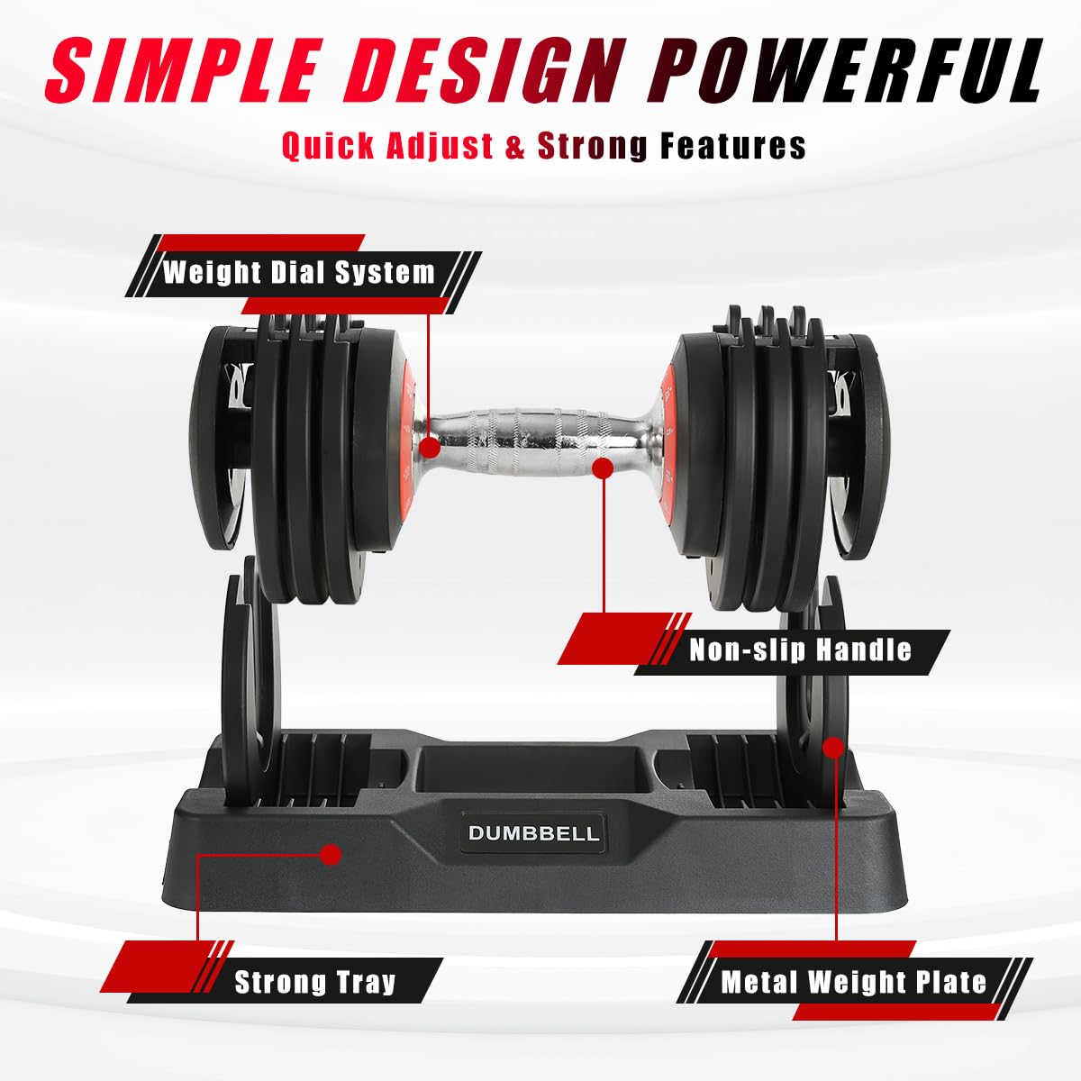 Snapklik.com : Lituuer 25/55 Lbs Pair Adjustable Dumbbell, Fast Adjust ...