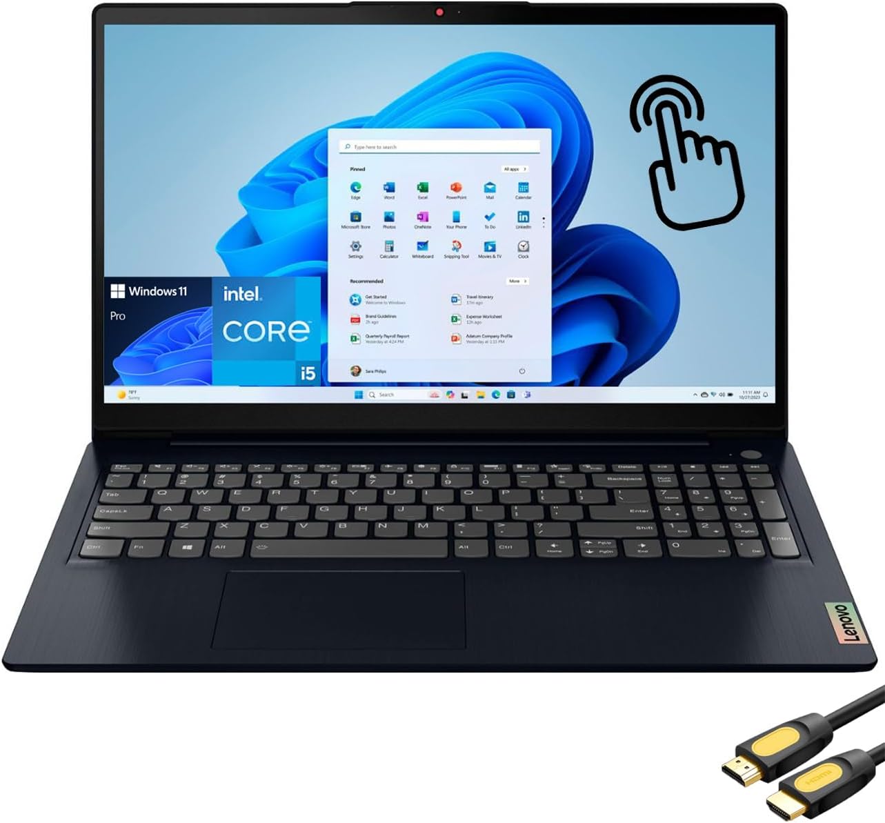 Amazon.com: Lenovo Ideapad 3i Laptop, 15.6" FHD Touchscreen Display ...