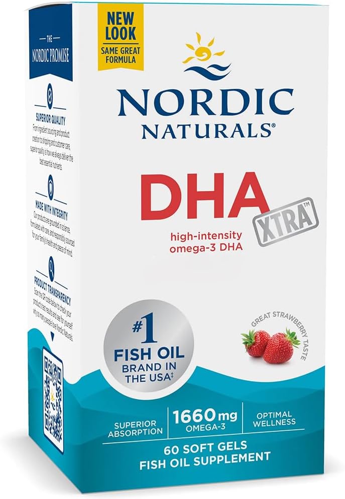 Nordic Naturals, DHA Xtra, 1660mg Omega-3, Fish Oil with EPA and DHA ...