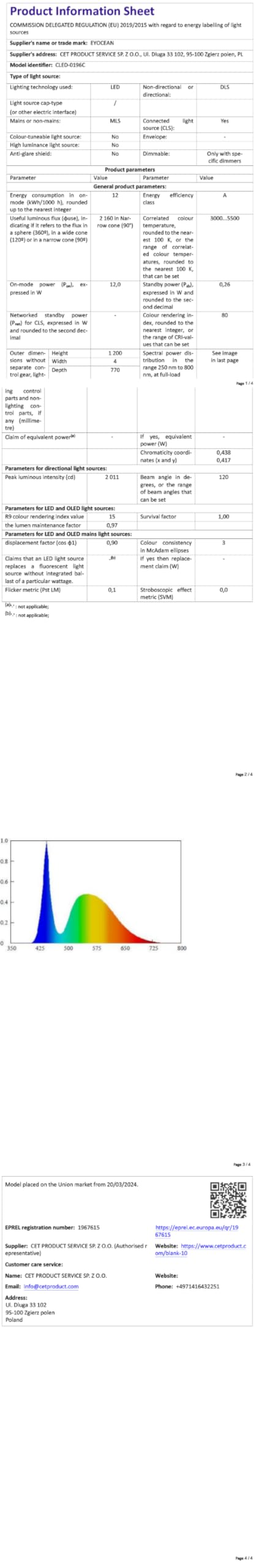 EYOCEAN Desk Lamp, LED Desk Lamp Desk Light with Flexible Gooseneck 12W ...