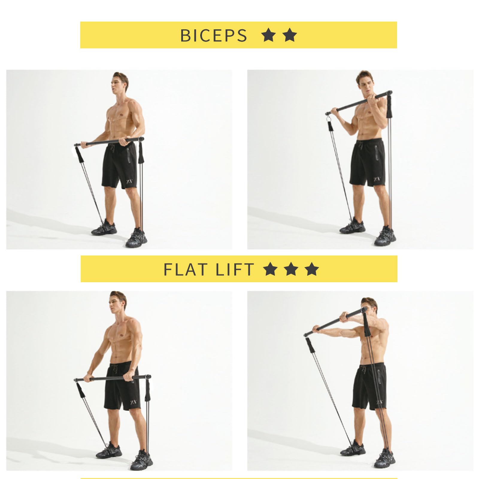Snapklik.com : Resistance Band Bar, Portable Pilates Bar