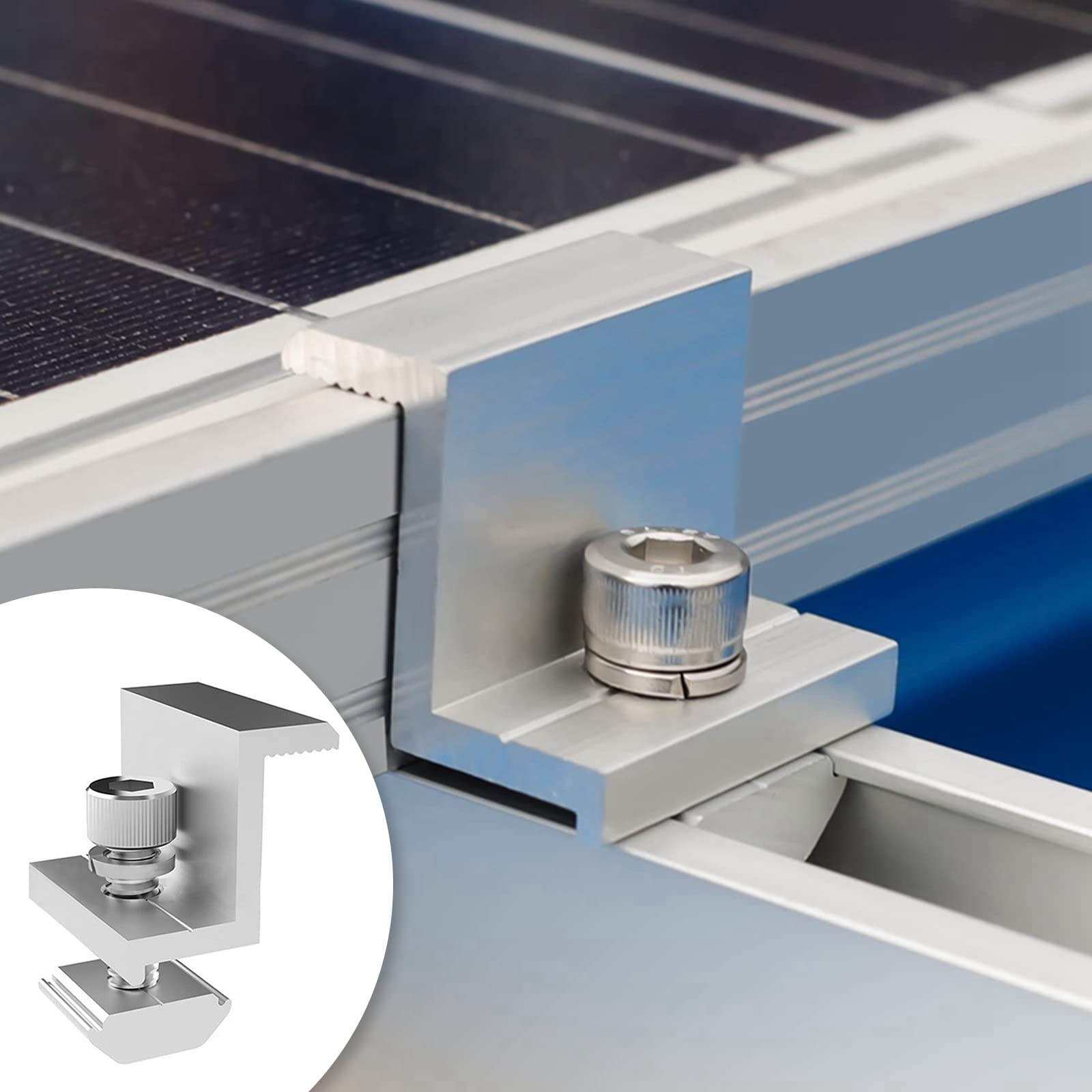 Snapklik.com : Copgge Solar Panel Roof Mounting Kit Aluminium Solar ...