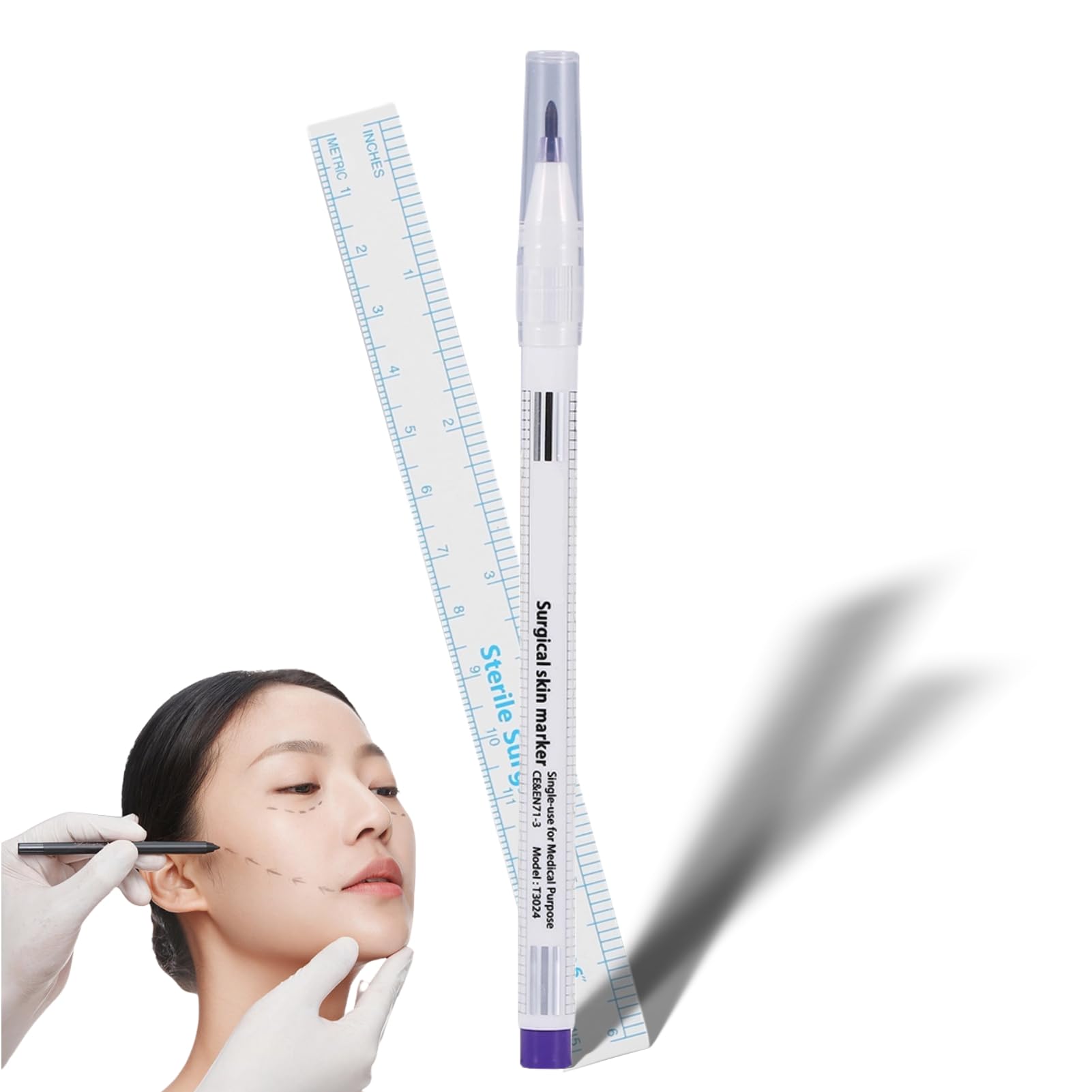 4 Types Tattoo Piercing Skin Marker Surgical Marker Pens Scribe ...