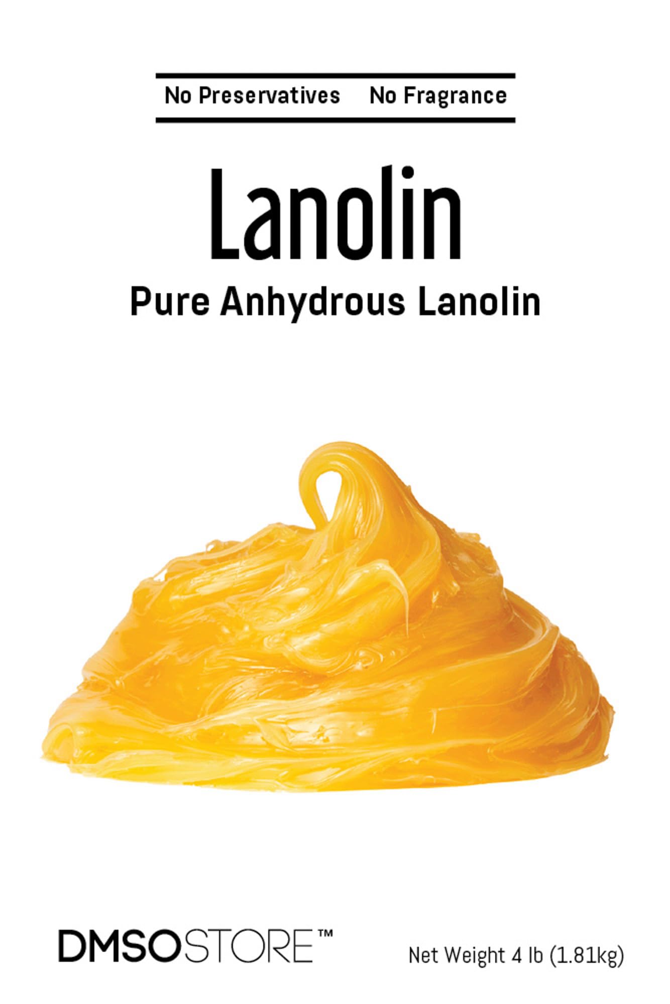 Amazon.com : Lanolin 4 lb. Bulk unrefinded 100% Anhydrous USP grade ...