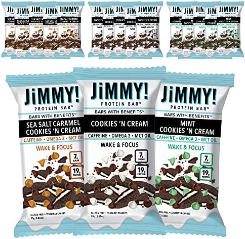 Amazon.com : JIMMYBAR JiMMY! Variety Cookies N' Cream 15pk (contains 5 ...