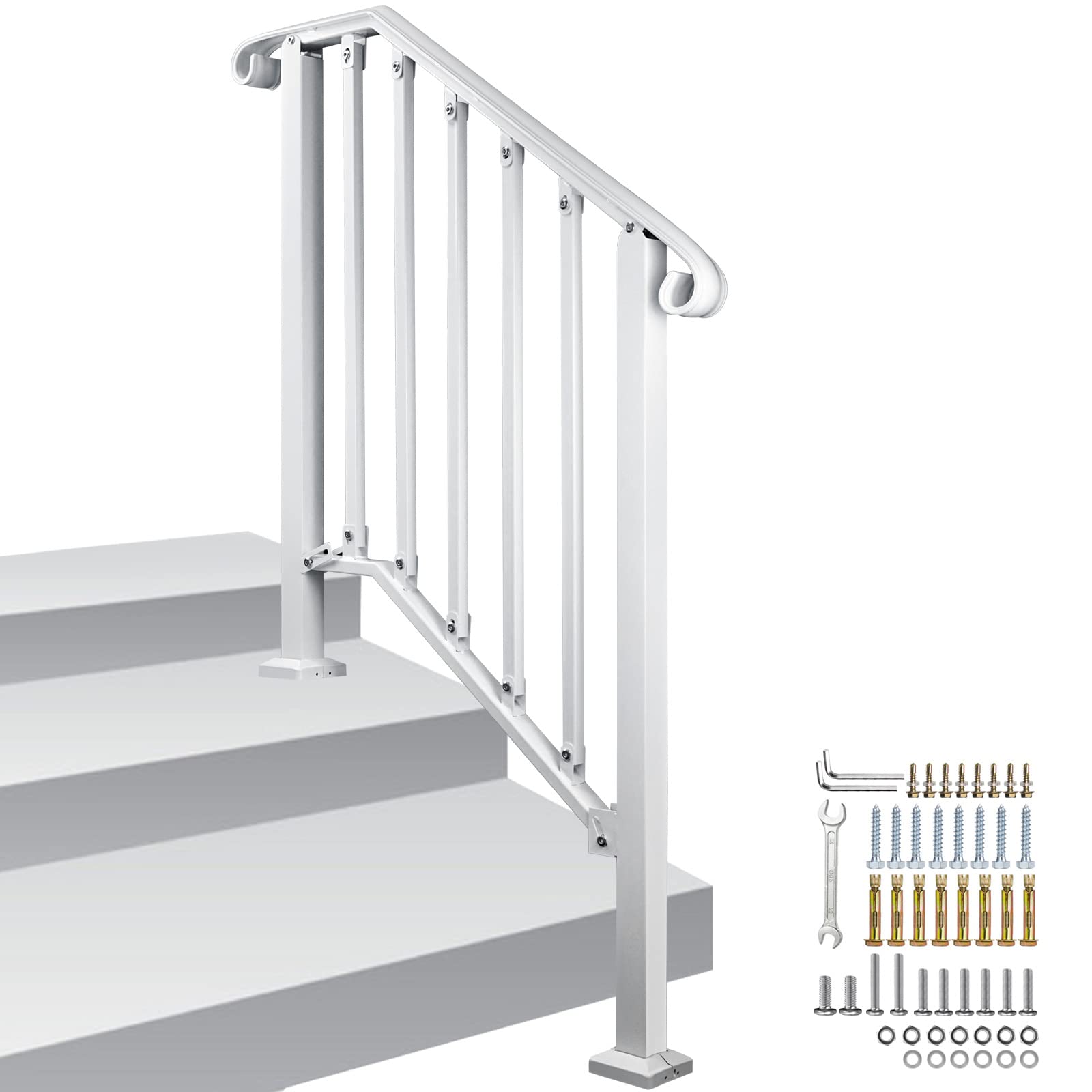 Zwinz Adjustable Handrails for Outdoor Steps, Handrail Picket #2 Hand ...