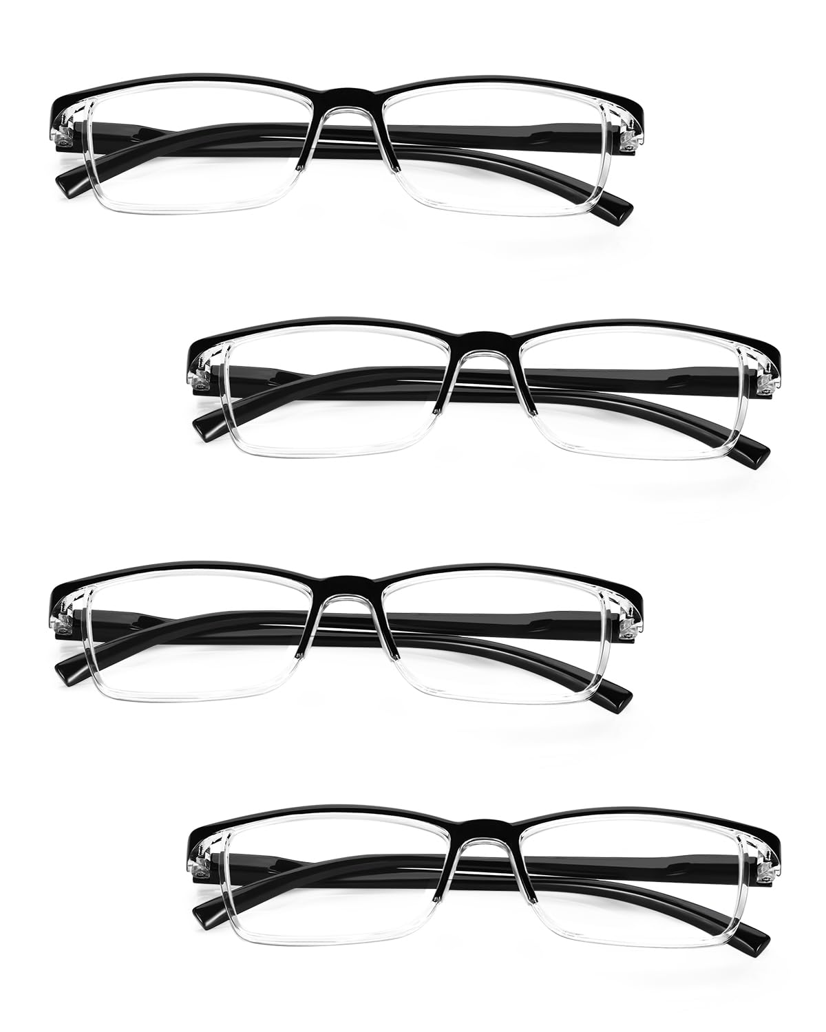 LUFF 4PACK Reading Glasses for Women Men Anti Blue Light Comfortable ...