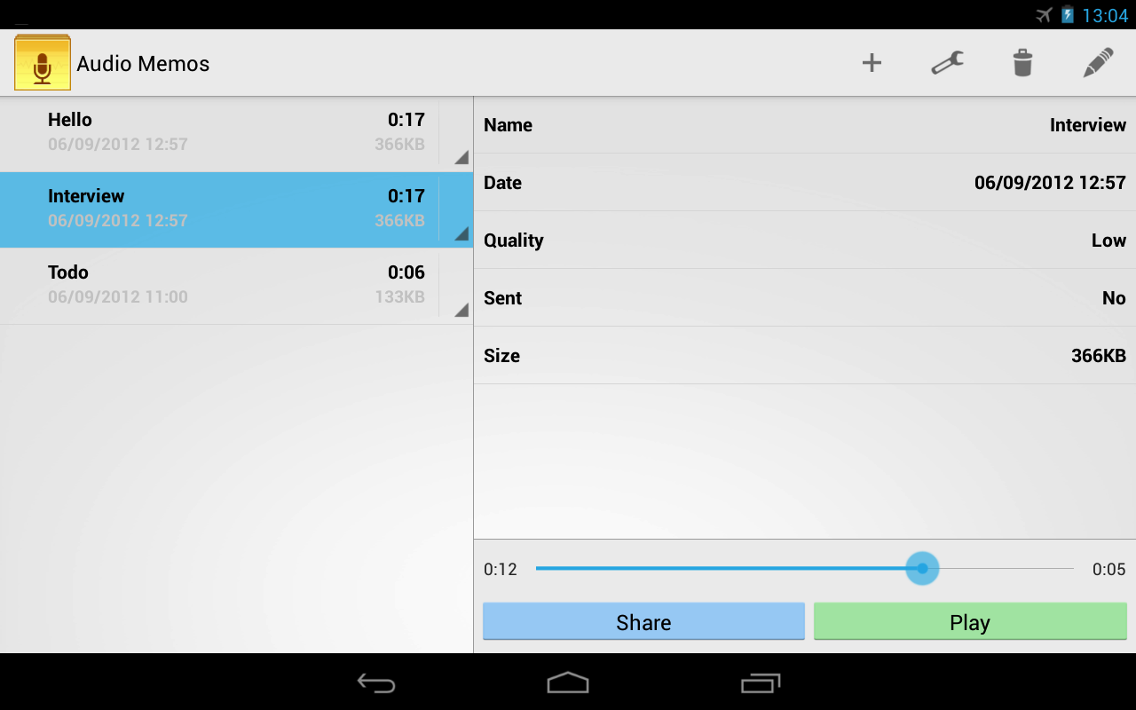 Audio Memos - App on Amazon Appstore