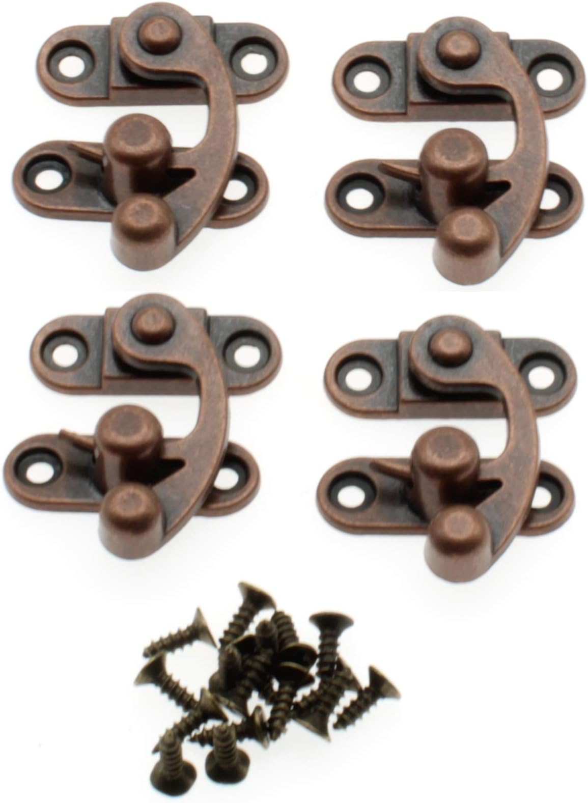 1 Pair Antique Hook Hasp Latch Left Right Mini Swing Arm Clasp Latch ...