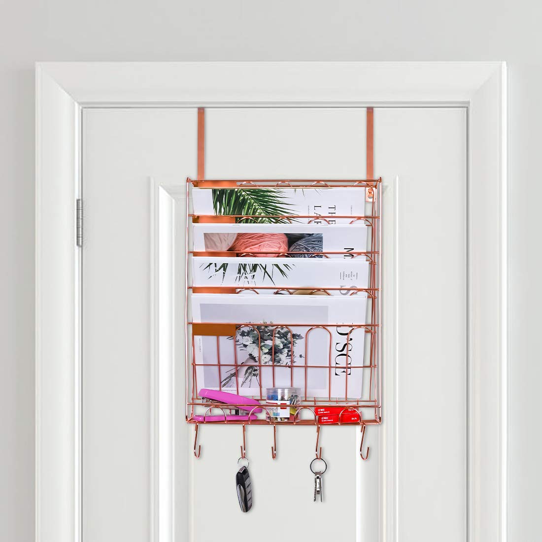 Superbpag Hanging File Organizer, 6 Tier Wall Mount Document Letter ...