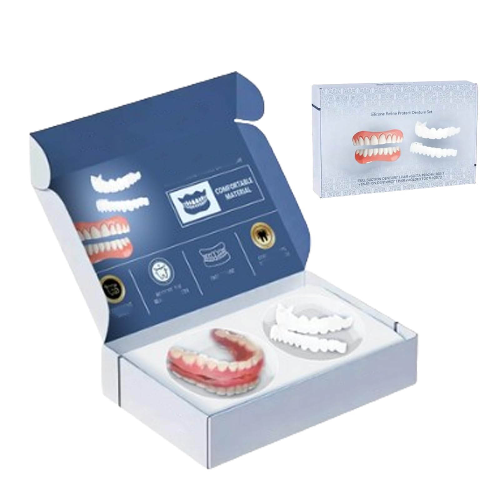 Amazon.com: Premium Custom Silicone Denture Set, Silicone Restyle ...