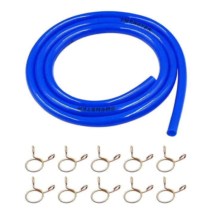 Buy ZHIQIN Motorcycle Fuel Line Pipe 100cm 1/4'' Car Fuel Line Tube ...