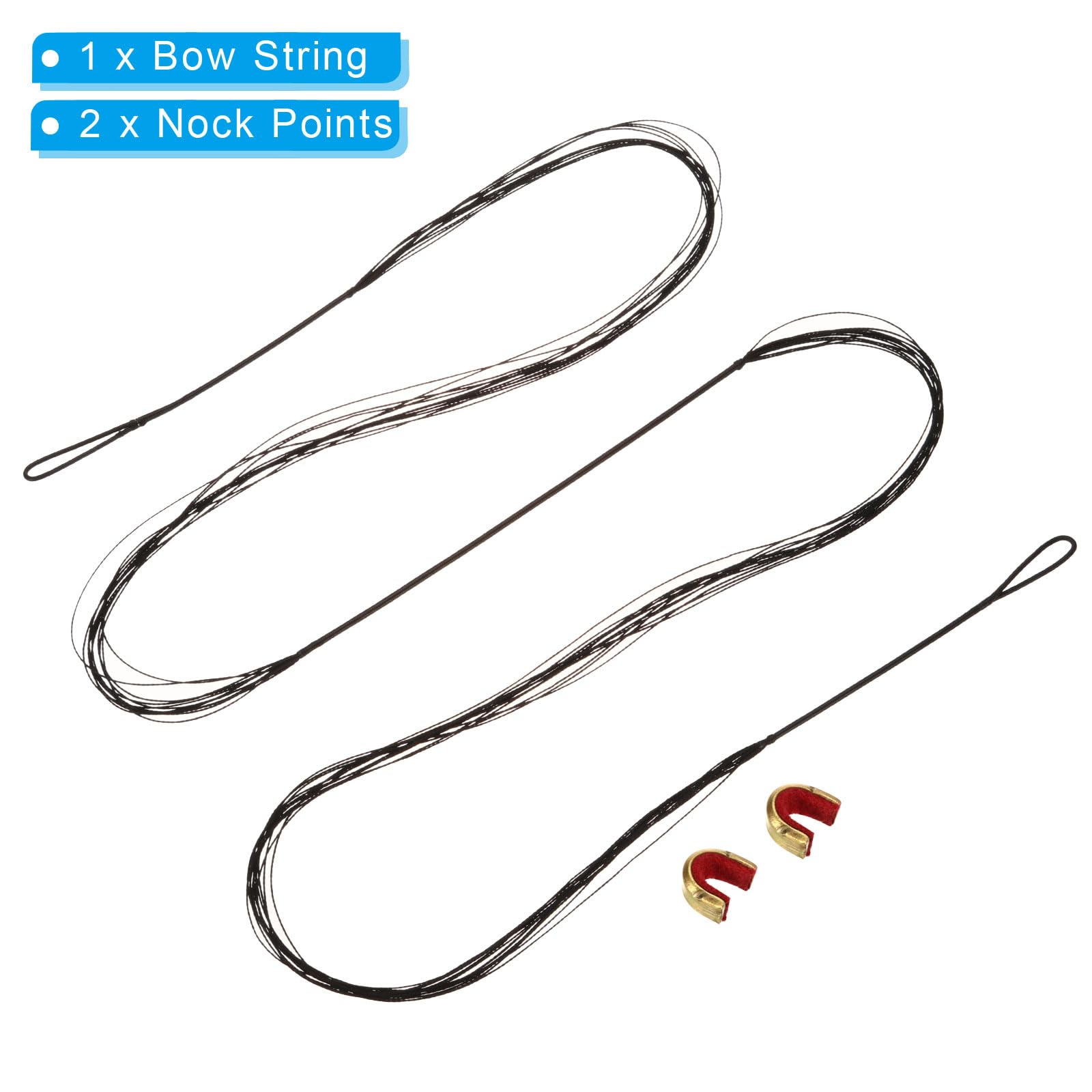 PATIKIL Bow String Replacement,12 Strands Recurve Bowstring with Nock ...