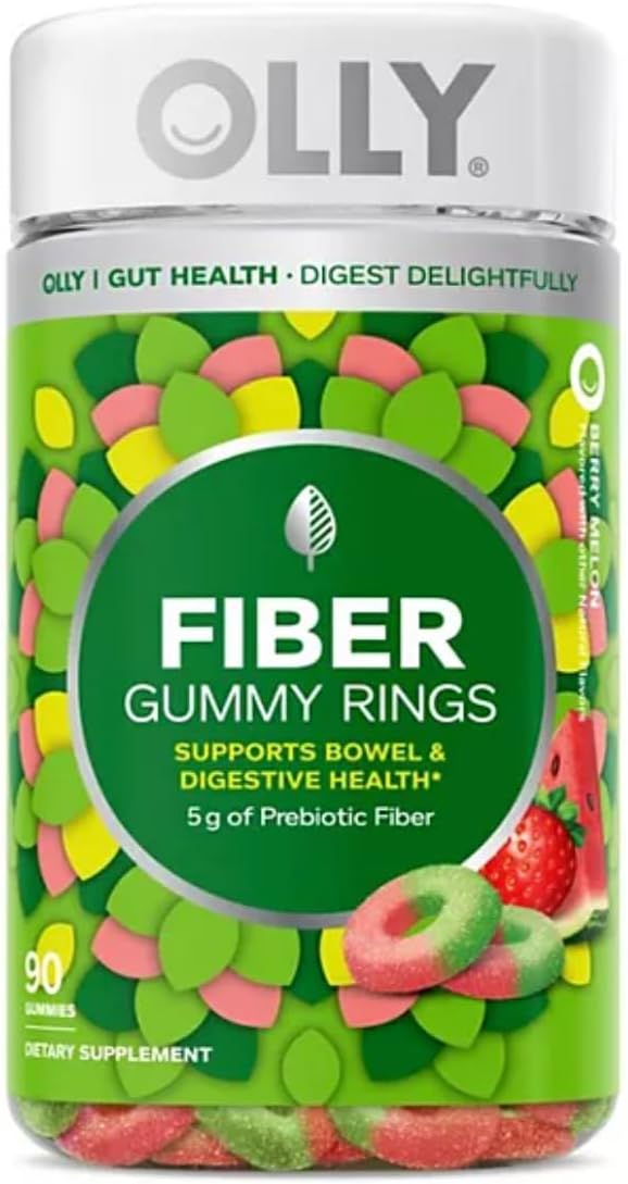 Amazon.com: OLLY Fiber Gummy Rings, 5g Prebiotic Fiber, FOS (Fructo ...