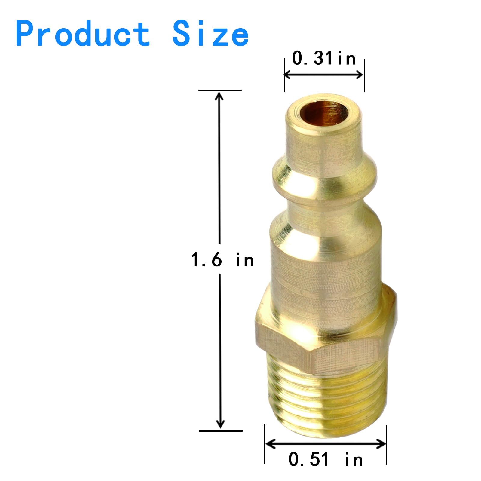 Snapklik.com : Air Hose Fittings 1/4" MNPT Industrial Air Plugs For Air ...
