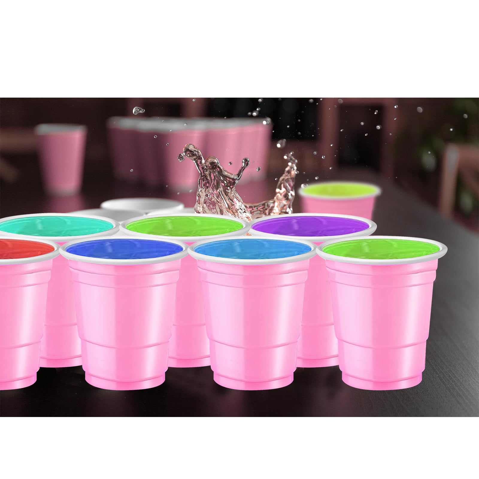 Snapklik.com : Cssopenss 500 Pcs Pink Plastic Shot Cups Pink 2 Oz ...
