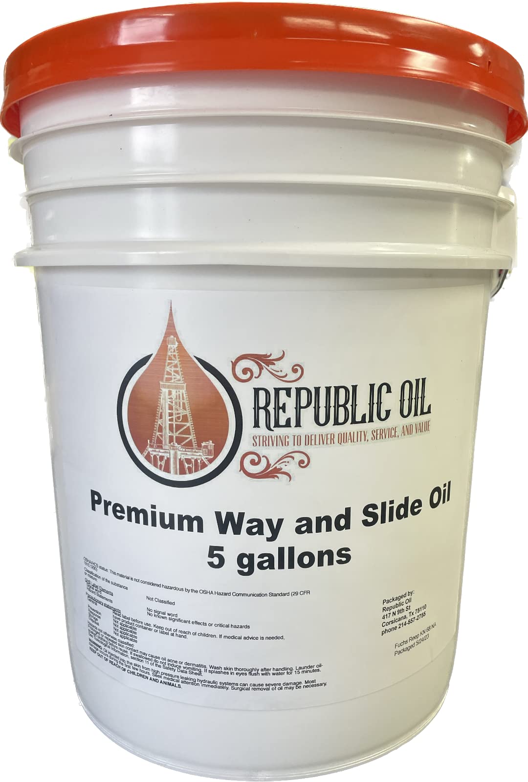 Amazon.com: Republic Oil Way and Slide Oil 68 (Vactra 2 Replacement) 5 ...