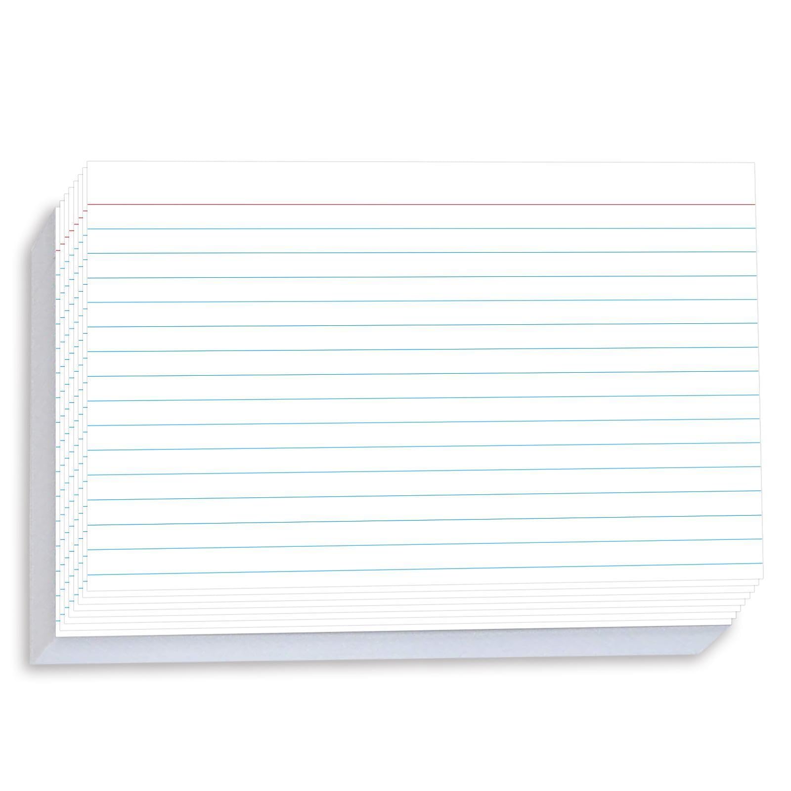 Amazon.com : Index Cards 5x8 Ruled - Pinovk Flash Cards for Studying ...